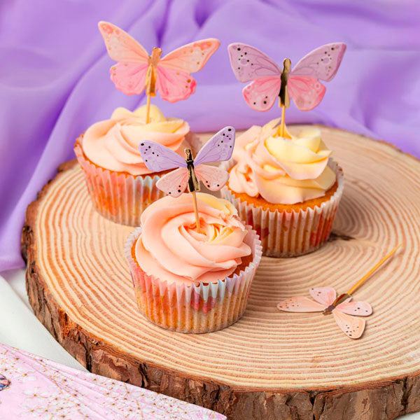 Topos de Cupcake Borboletas Pastel – LOON Party Boutique